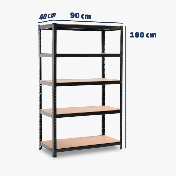 Estante Metálico Galvanizado Negro - Comercial Finees
